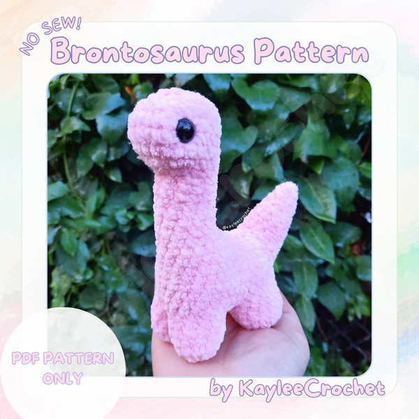 No-Sew Brontosaurus Crochet Pattern – KayleeCrochet